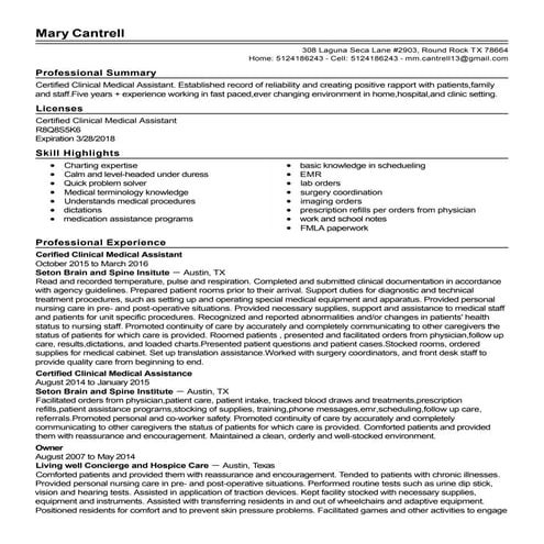 Mary Cantrell Resume 1 | PDF