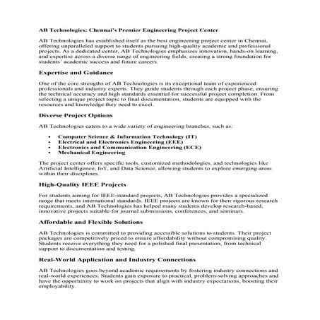 Best IEEE project center in chennai Best IEEE project center in chennai | DOCX