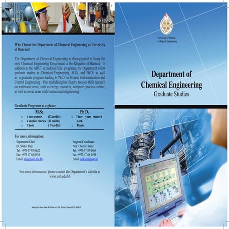 M.Sc Advanced Chemical Engineering Brochure | PDF