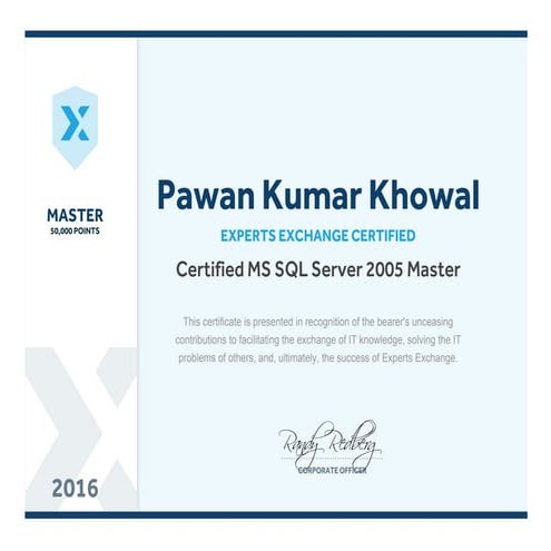 Master - MS SQL SERVER 2005 | PDF