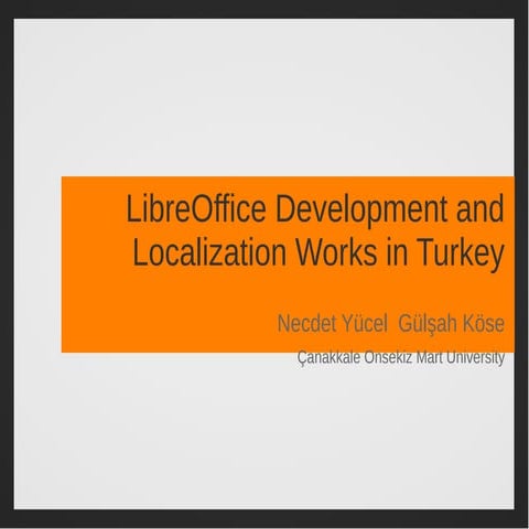 LibreOffice Development and Localization Works inTurkey | ODP