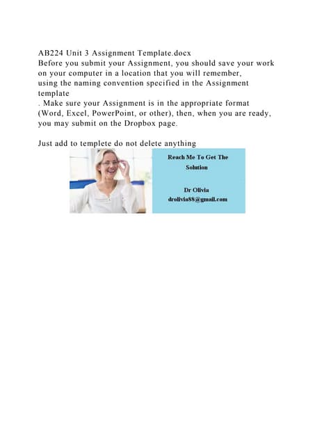 AB224 Unit 1 Assignment Template.docxBefore you submit your Assign.docx | Computing | Technology ...