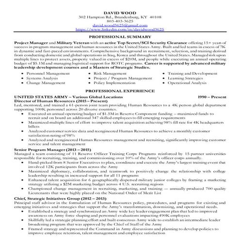 Resume Dave Wood | DOCX