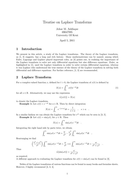 Laplace Transformation & Its Application | PPTX