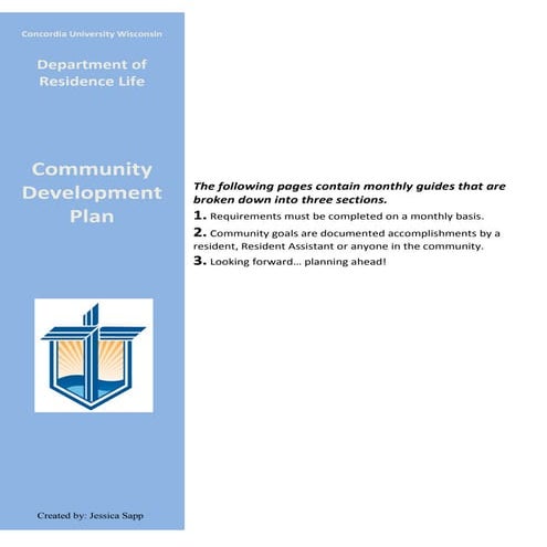 Community Development Plan | PDF | College Planning | College Education