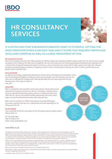 BDO - Recommendation & Assessment | PDF