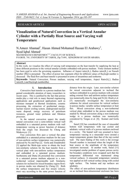 Study on Natural Convection in a Square Cavity with Wavy right vertical wall Filled with Viscous ...