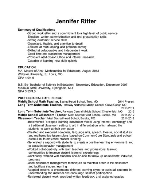 Mariluthe teacher resume 2016 | PDF | Professional School | Postgraduate Education