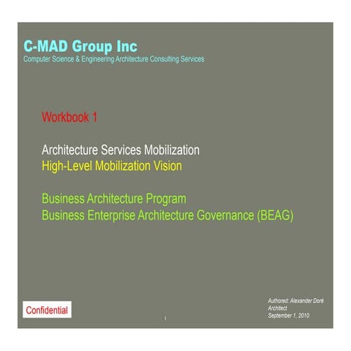 CMAD Group Workbook 1 High-Level Vision | PDF | Business | Business and ...