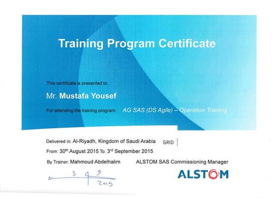 ALSTOM CERTIFICATE | PDF