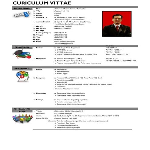 Curriculum Vittae Muhammad Faisal | PDF
