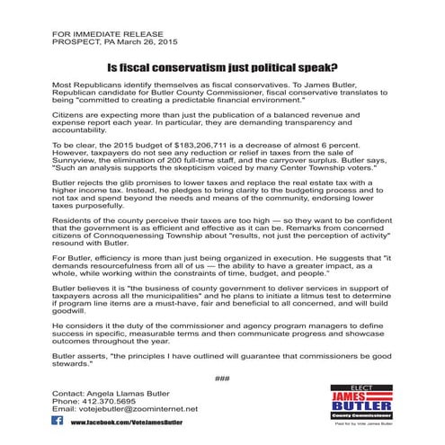 Fiscal Conservatism | PDF