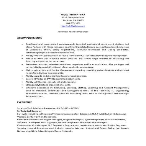 NIGEL KIRKPATRICK 2015-23 new resume | PDF