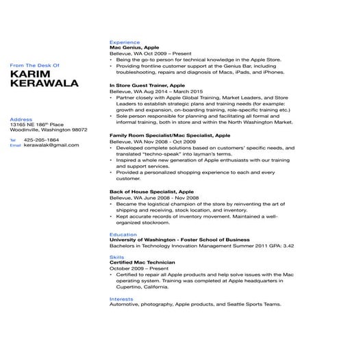 muhammad amir cv | DOC