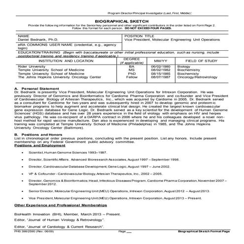 NIH_Biosketch_BEDNARIK_2015 | DOCX