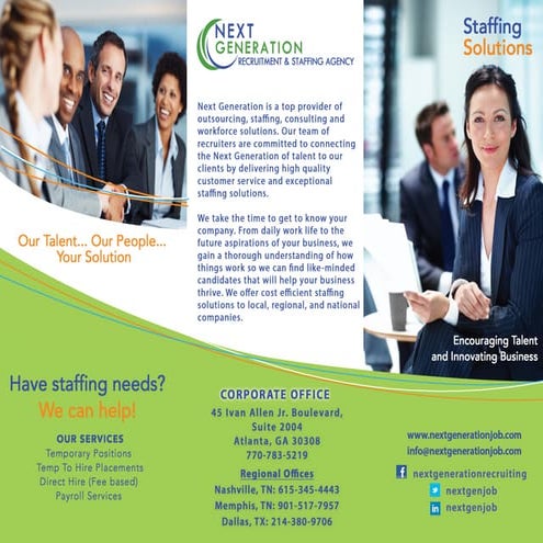 Next Generation Recruitment and Staffing Brochure | PDF
