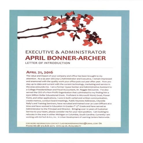 Archer's Resume pkg001 | DOCX