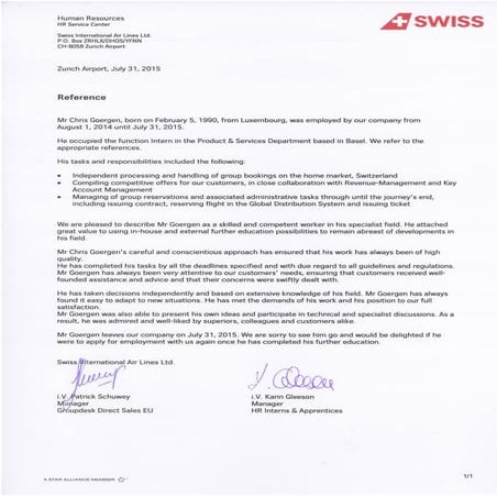 Reference Letter | PDF