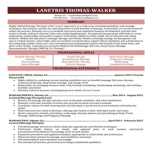 LTWalker - LMT RESUME | DOCX