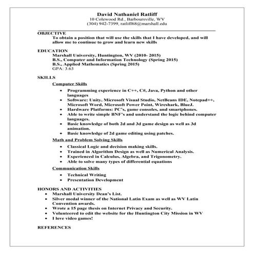 DNR - Resume | DOC