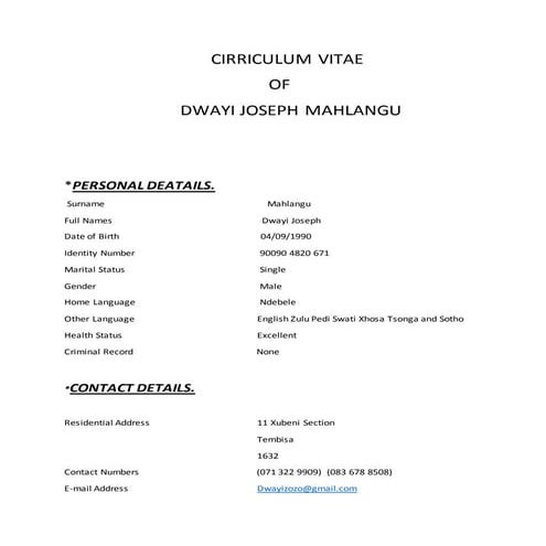 CIRRICULUM VITAE | DOCX