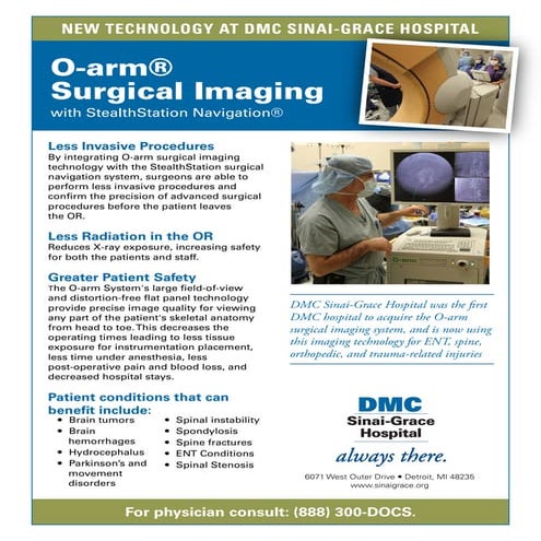 O-arm Surgical Imaging Flyer Physician 8-2014b | PDF