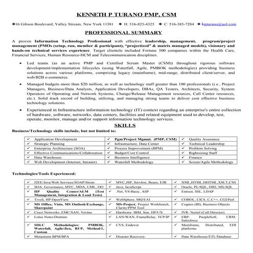 Resume - Kenneth Turano | PDF
