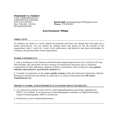 prashant resume | DOC