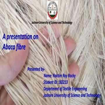 Abaca fibre | PPTX