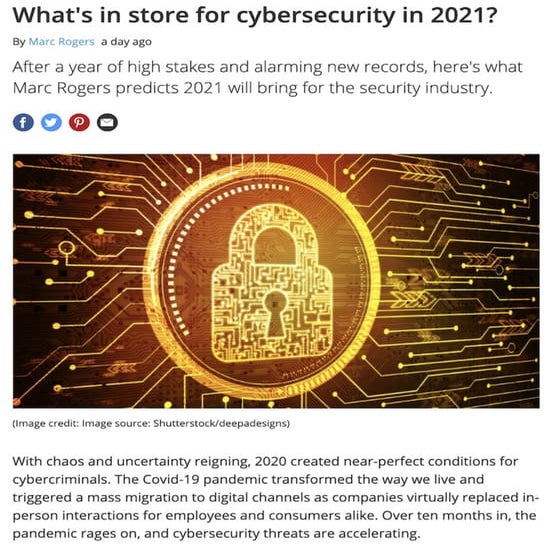 What's in store for cybersecurity in 2021? | PDF