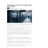 Data Centers Are Not The Energy Hogs We Thought