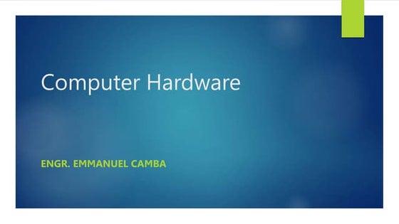 Audio Input Output Devices Ppt