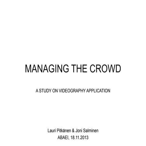 Managing the Crow | PPT