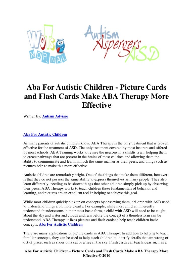 Aba for autistic children picture cards and flash cards make aba th…