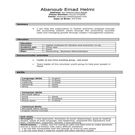 Abanoub emad helmi cv-1 | PDF