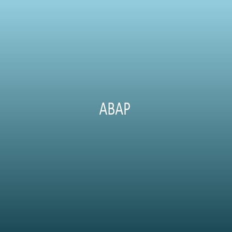 Hello Abap | PPT