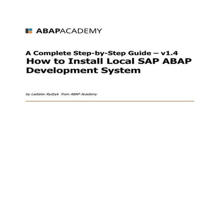 Abap academy-how-to-install-sap-trial-v1.4 | PDF