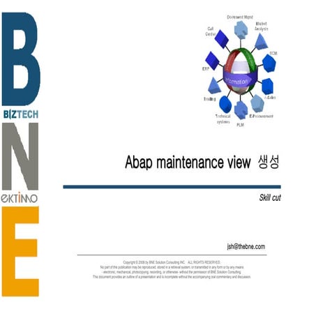 Abap maintenance view | PPT