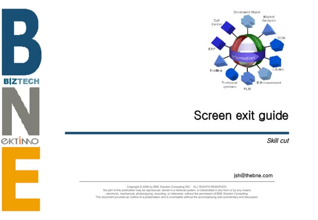 Abap Screen Exit guide | PPT Abap Screen Exit guide | PPT
