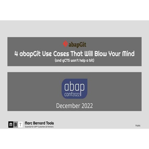 Abapgit Use Cases Ppt