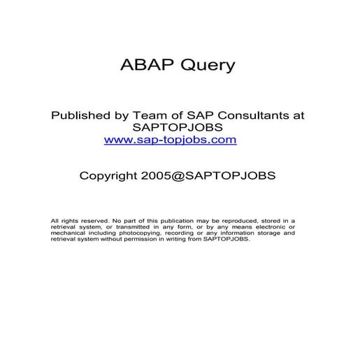 Abap query | PDF
