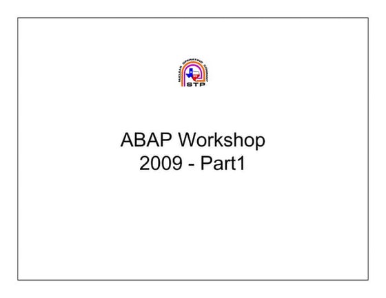 Sap Abap Module Pool Programming Give By Rahul Mehta Ppt