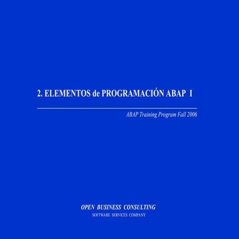 SAP ABAP training sample Version ECC | PPT