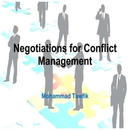 Negotiations for Conflict Management | PPT