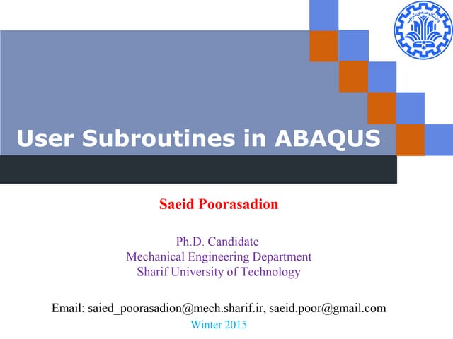How To Write User Subroutines With Abaqus Pdf Programming Languages Computing