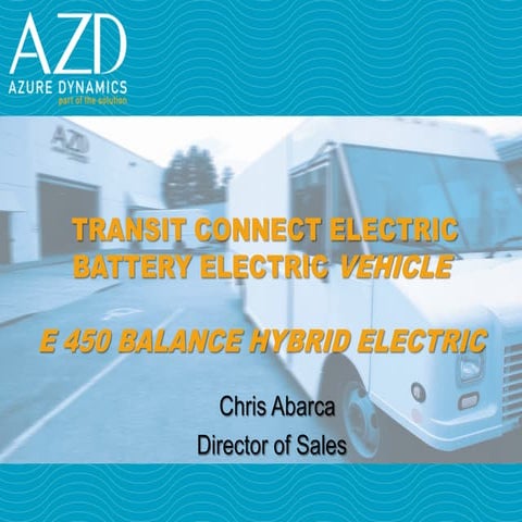 Azure Transit Connect BEV & Balance Hybrids | PDF