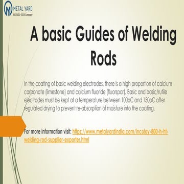 A basic Guides of Welding Rods | PDF