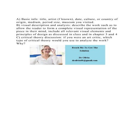 A) Basic info title, artist (f known), date, culture, or country .docx