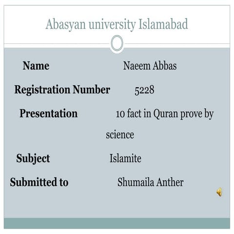 Abasyan university islamabad | PPT