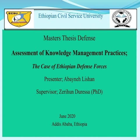 Thesis Defense presentation | PPTX